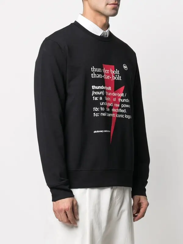 Neil Barrett Thunderbolt Print Sweatshirt