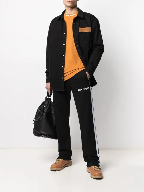 Palm Angels Fleece Track Pants - Black