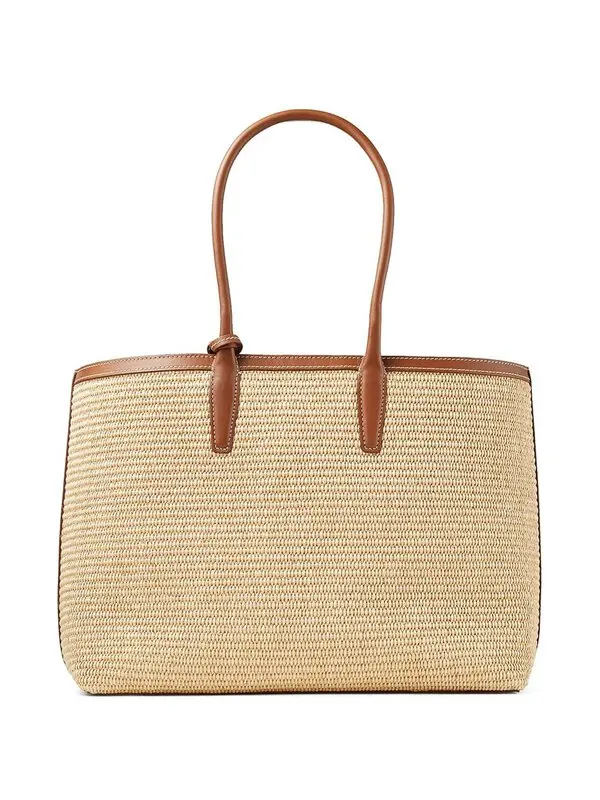 JIMMY CHOO Nine2five Raffia Tote Bag