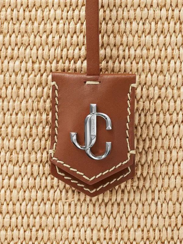 JIMMY CHOO Nine2five Raffia Tote Bag