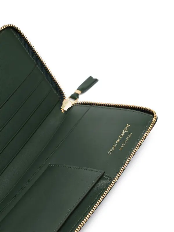 Comme Des Garçons Leather Continental Wallet - Green