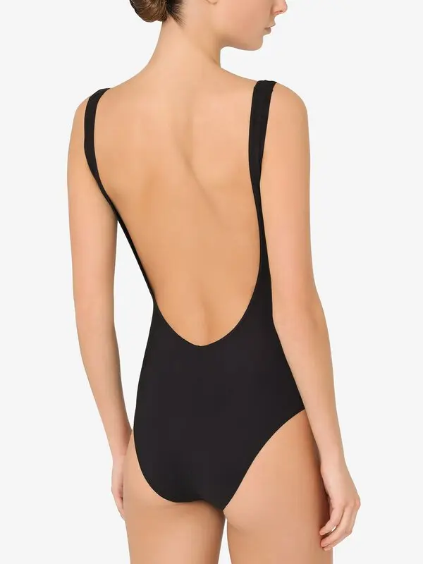 Dolce & Gabbana Logo One-piece Swimsuit - Black