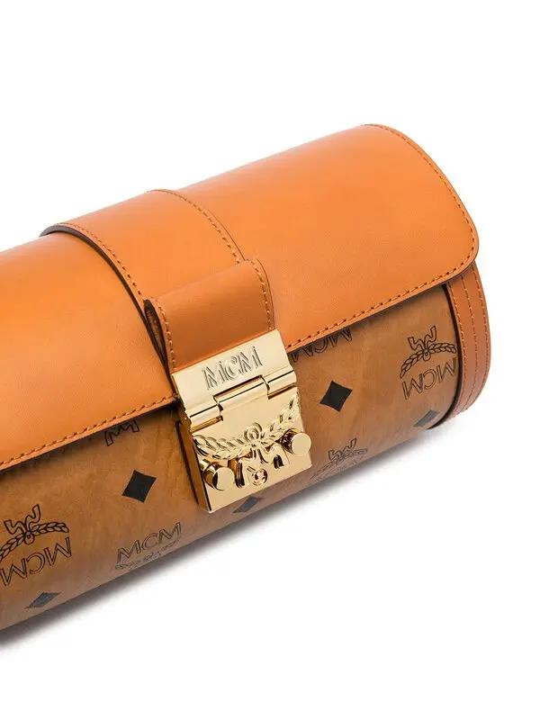 Mcm Logo-Print Crossbody Bag - Brown | Editorialist