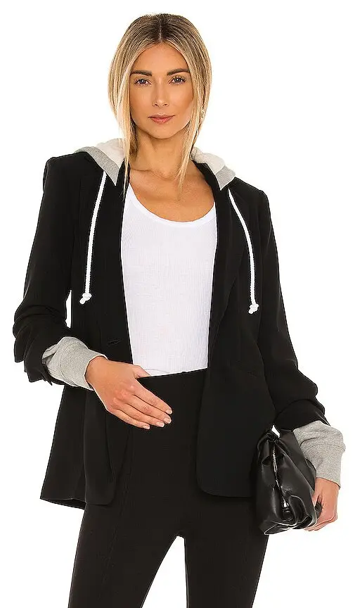 Cinq À Sept Hooded Khloe Jacket In Black