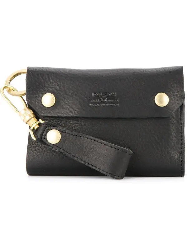 AS2OV Oiled Shrink Short Wallet - Black
