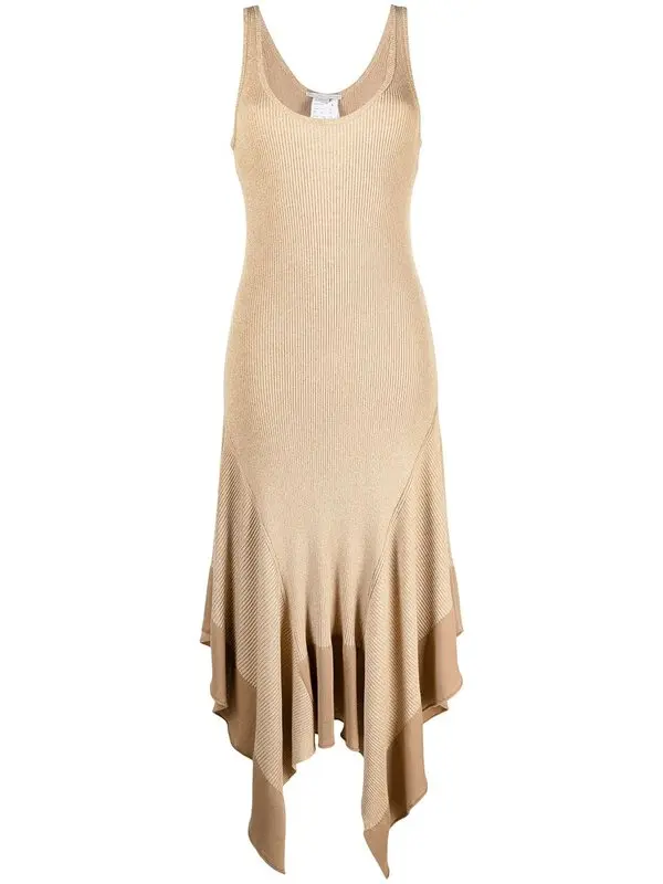 Stella McCartney Rib-knit Handkerchief-hem Dress
