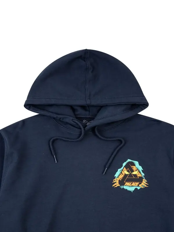 PALACE Tri-ripper Logo-print Hoodie - Blue
