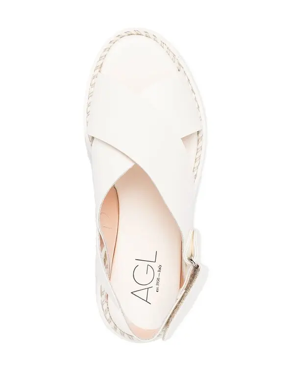 Agl Marta Criss-cross Sandals - White