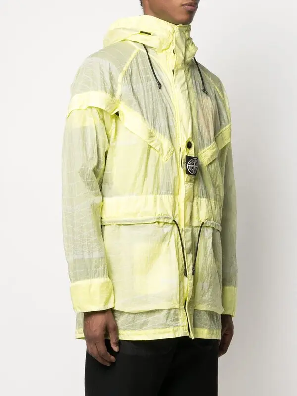 Stone Island Reflective Grid Parka Coat