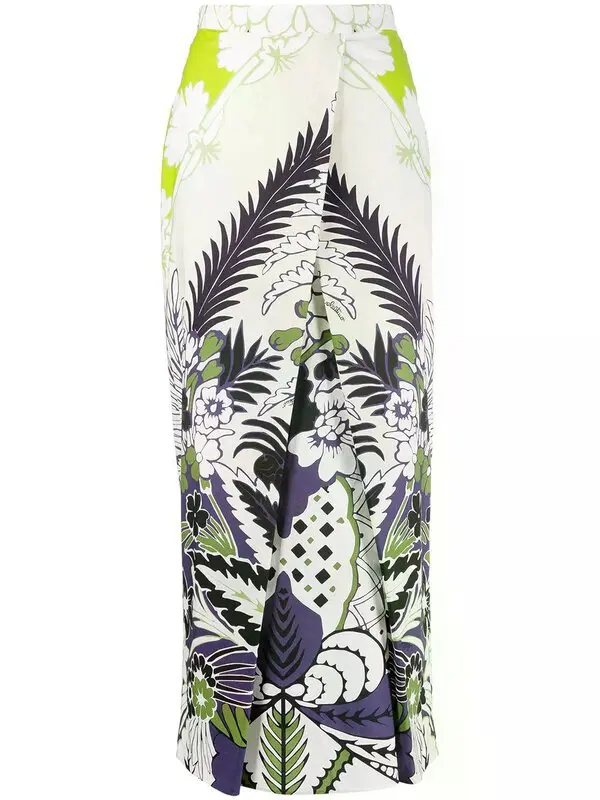 Valentino Garavani World Arazzo Print Midi Skirt
