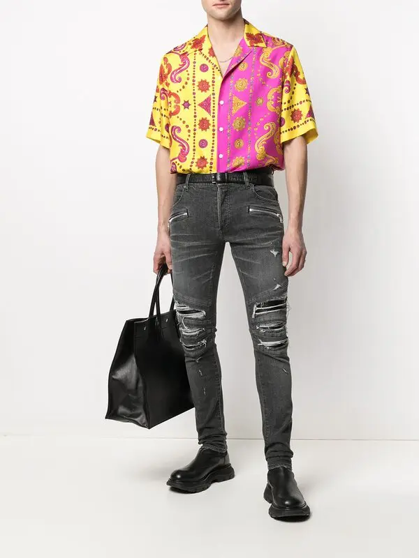 Balmain Ripped Detailing Slim-fit Jeans