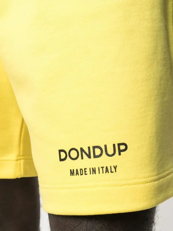 DONDUP Logo Print Cotton Track Shorts