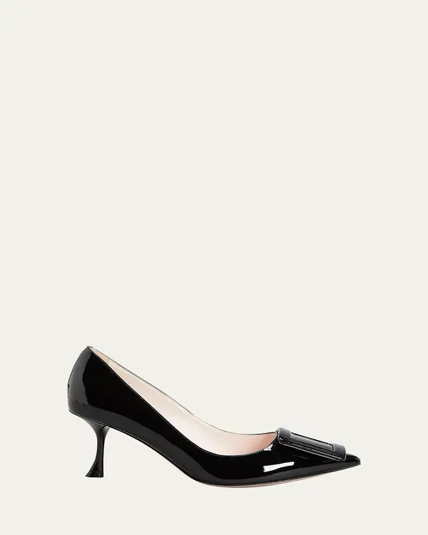 ROGER VIVIER 65mm Patent Leather Buckle Pumps