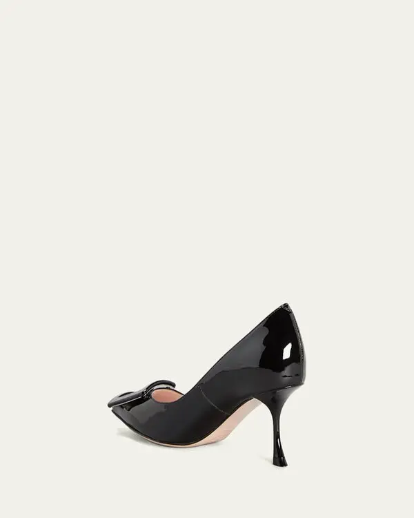 ROGER VIVIER 65mm Patent Leather Buckle Pumps