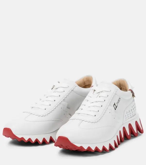 CHRISTIAN LOUBOUTIN Loubishark Leather Sneakers - White