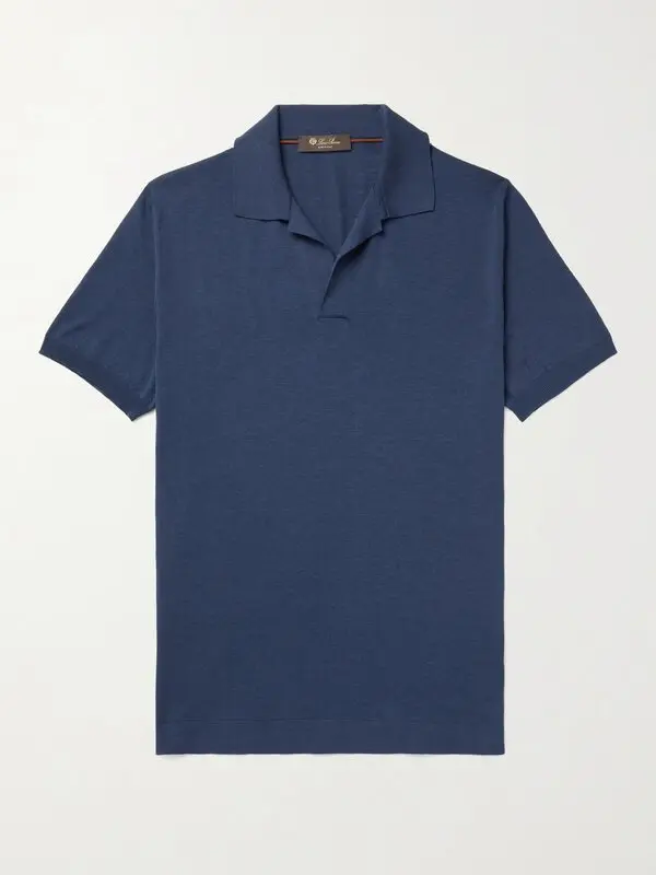 Loro Piana Cotton Polo Shirt - Blue
