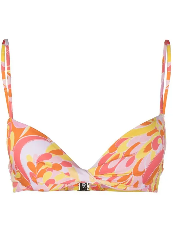 Emilio Pucci Abstract-print Bikini Top