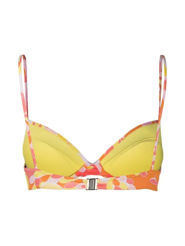 Emilio Pucci Abstract-print Bikini Top