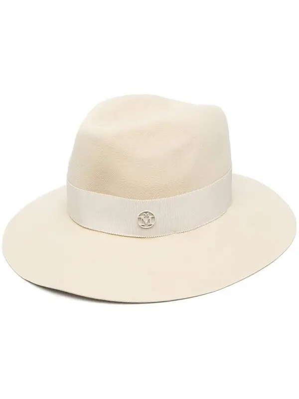 MAISON MICHEL Henrietta Wool Felt Fedora Hat - Neutrals