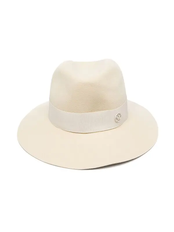 MAISON MICHEL Henrietta Wool Felt Fedora Hat - Neutrals
