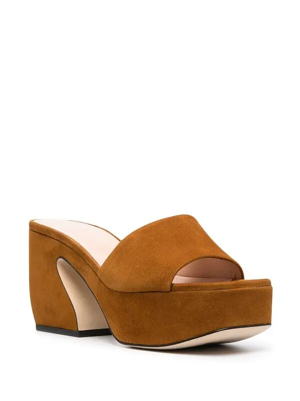 SERGIO ROSSI Chunky-heel Suede Sandals