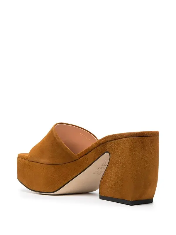 SERGIO ROSSI Chunky-heel Suede Sandals