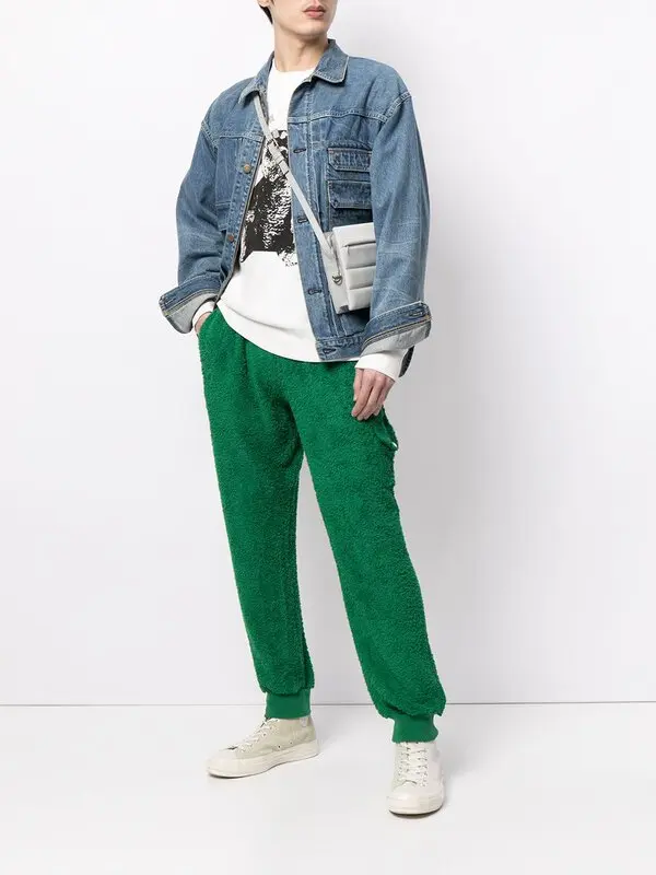 Undercover Textured Cotton Trousers - Green