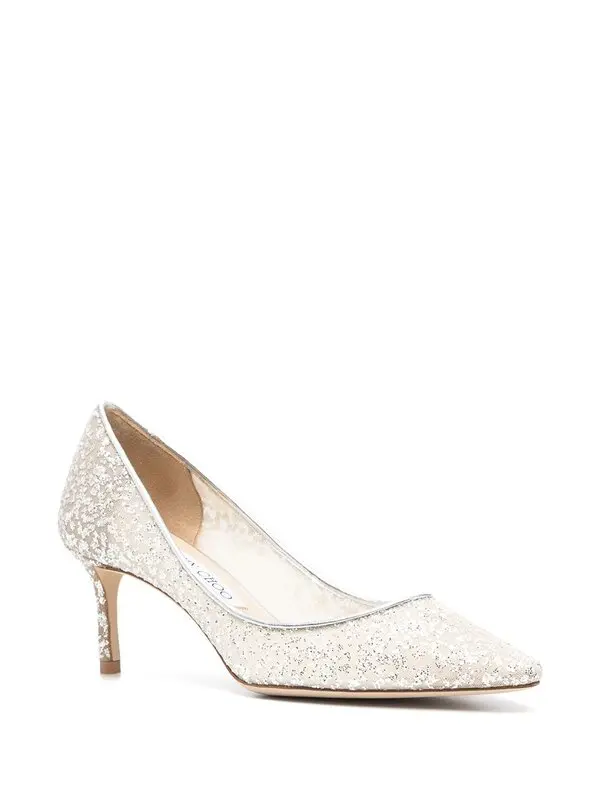 JIMMY CHOO Romy 60mm Glitter-embellished Pumps