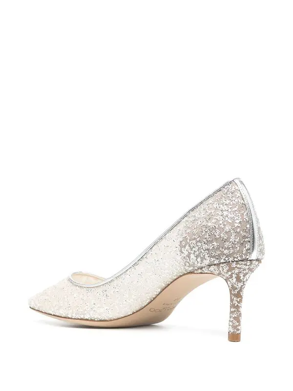 JIMMY CHOO Romy 60mm Glitter-embellished Pumps