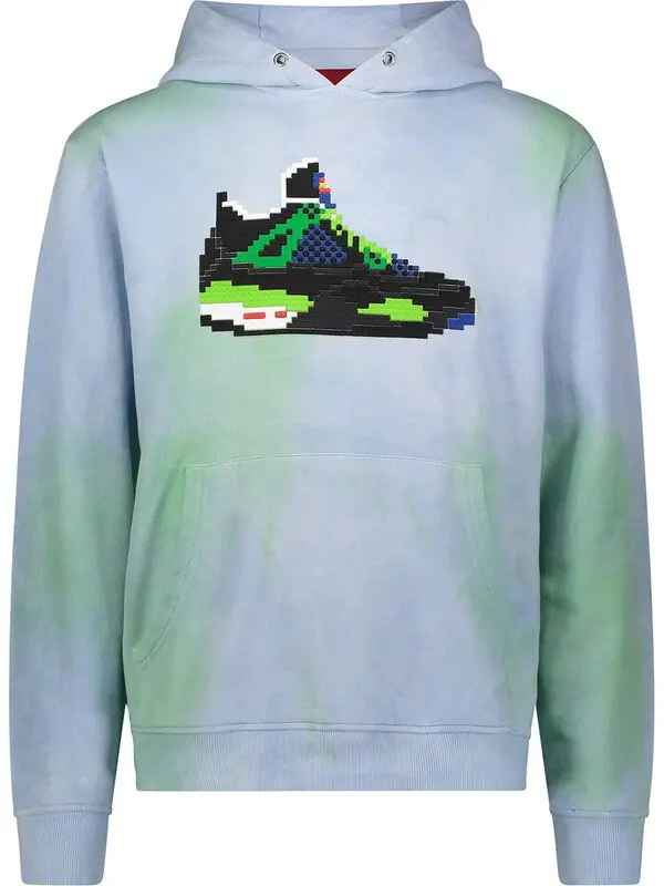 MOSTLY HEARD RARELY SEEN Sneaker Print Hoodie - Blue