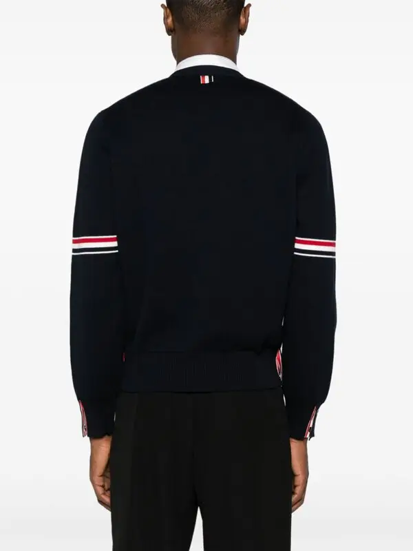 Thom Browne Tricolour 4-bar Cardigan - Blue