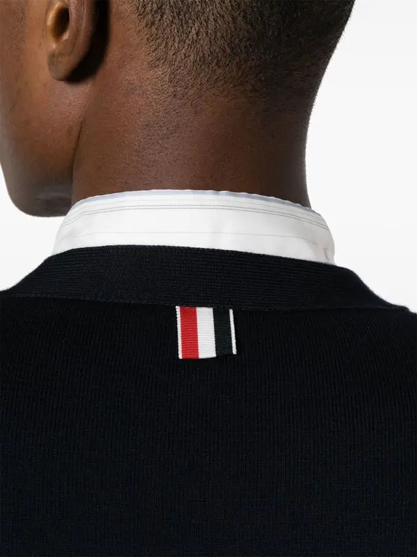 Thom Browne Tricolour 4-bar Cardigan - Blue