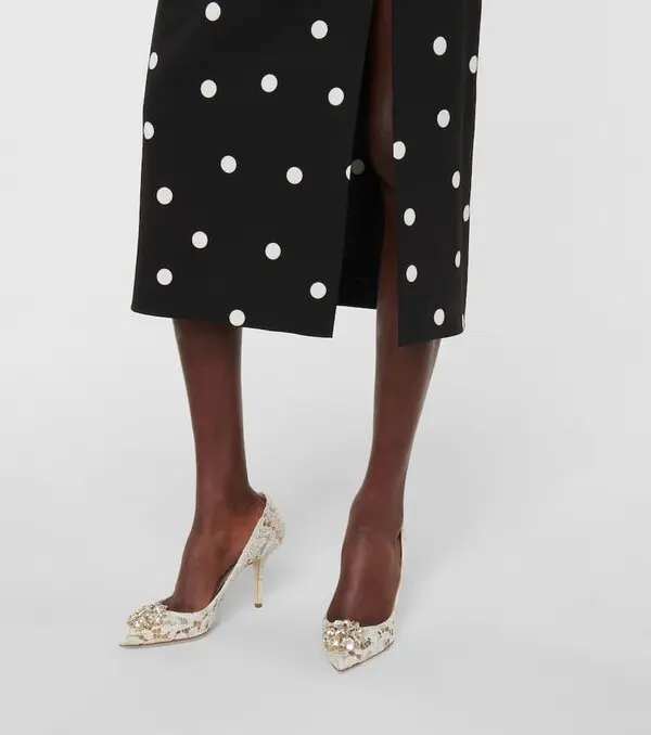 Dolce & Gabbana Bellucci Swarovski®-embellished Lace Pumps