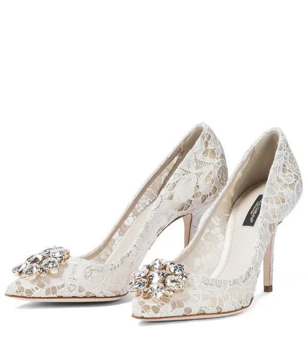 Dolce & Gabbana Bellucci Swarovski®-embellished Lace Pumps