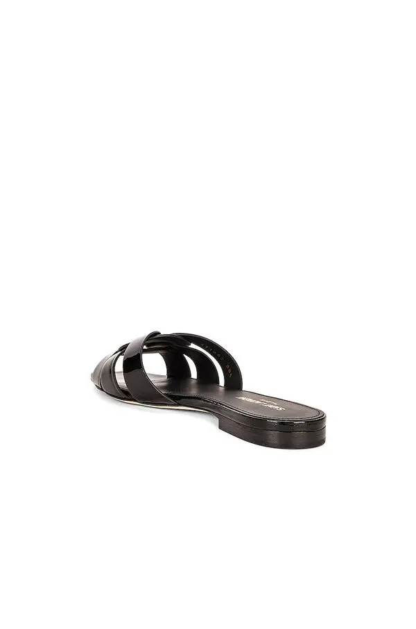 Saint Laurent Tribute Nu Pieds Flat Sandals - Noir