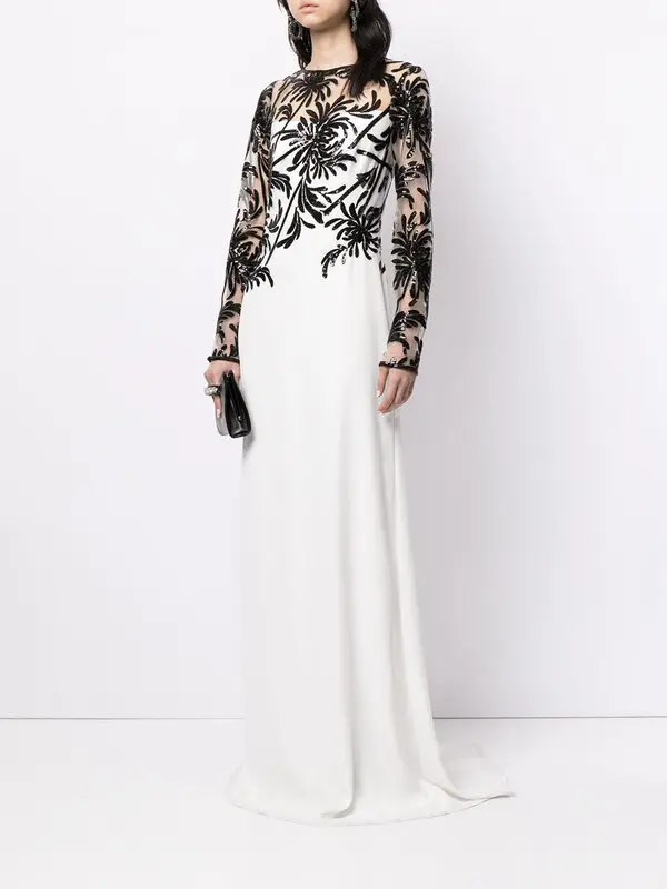 Tadashi Shoji Haruki Long-sleeve Gown