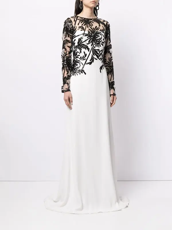 Tadashi Shoji Haruki Long-sleeve Gown