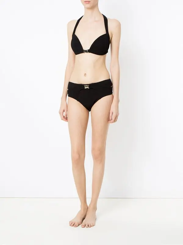 AMIR SLAMA Buckle Detail Two Piece Bikini Set