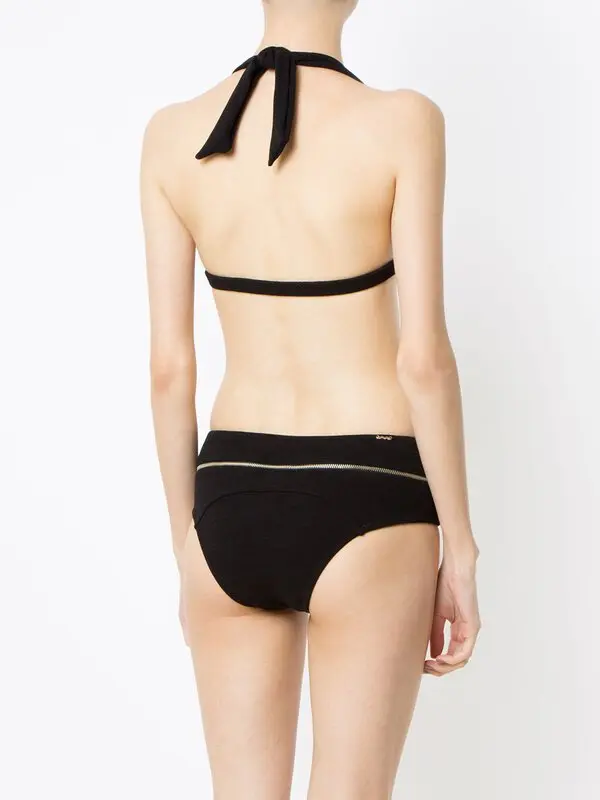 AMIR SLAMA Buckle Detail Two Piece Bikini Set