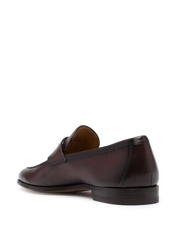 Magnanni Leather Penny Loafers - Brown