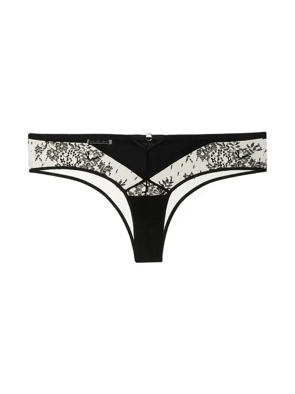 FLEUR DU MAL Embroidered Vegan-leather Hipster Briefs