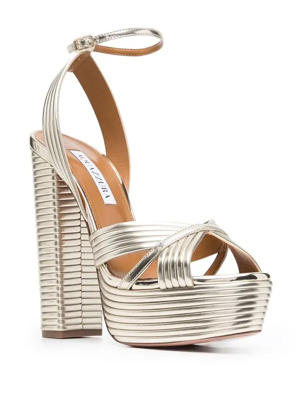 AQUAZZURA Sundance 140mm Platform Sandals - Gold