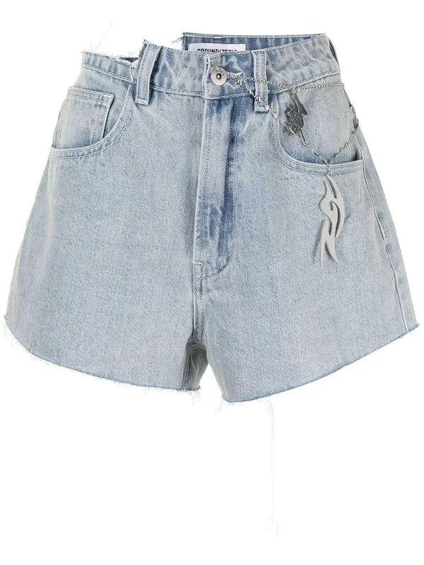 GROUND ZERO High-rise Denim Shorts