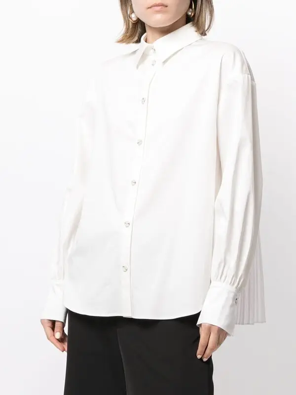 ADEAM Camellia Pleated Poplin Shirt