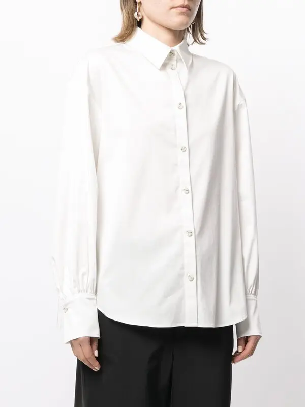 ADEAM Camellia Pleated Poplin Shirt