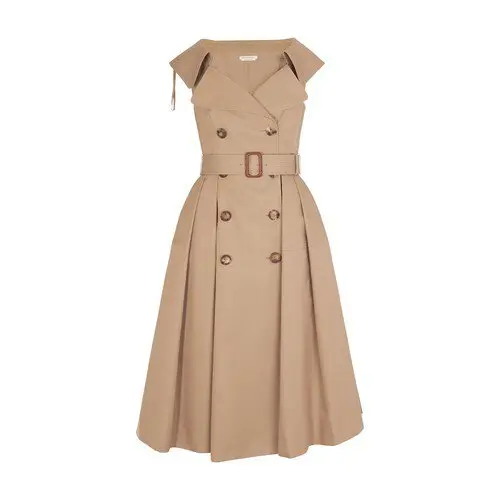 Alexander Mcqueen Trench Dress - Beige | Editorialist