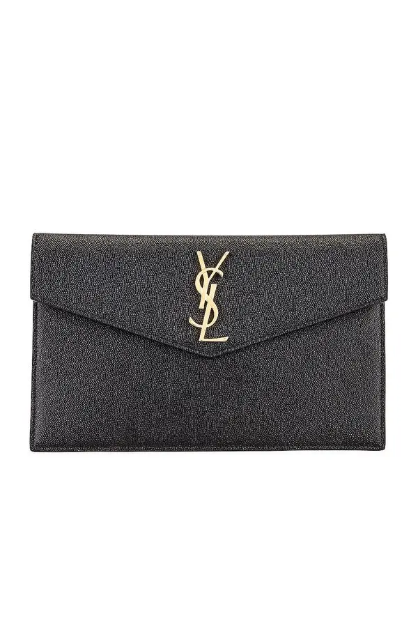 Saint Laurent Medium Leather Clutch
