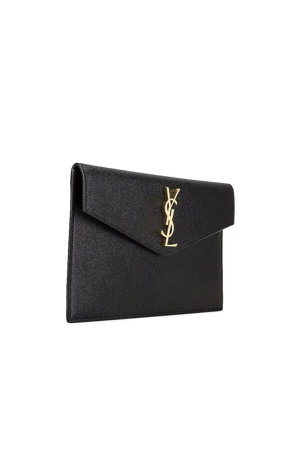Saint Laurent Medium Leather Clutch