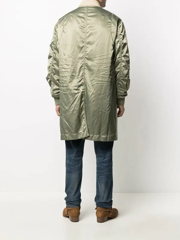 Dsquared2 Contrast-sleeve Single-breasted Coat