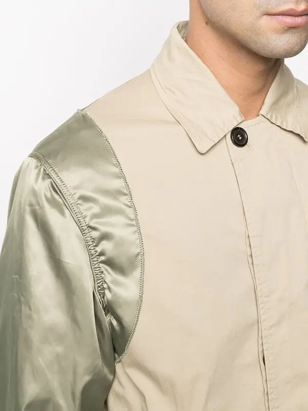 Dsquared2 Contrast-sleeve Single-breasted Coat
